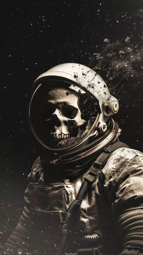 In This Vertical Photograph The Horror Of Space Is Personified By A