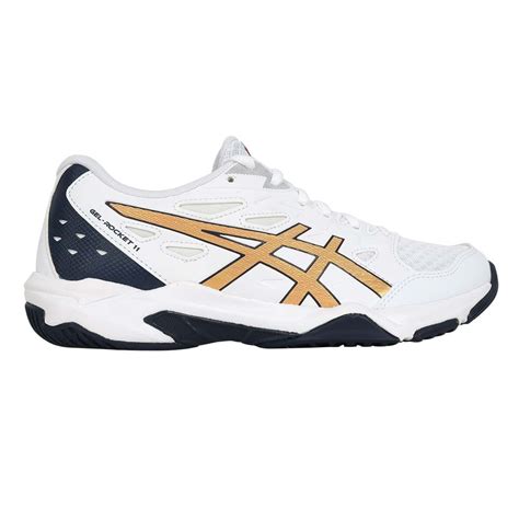 Asics Gel Rocket 11 女排羽球鞋 排球 羽球 亞瑟士 1072a093 104 白丈青金 其他專業球鞋 Yahoo奇