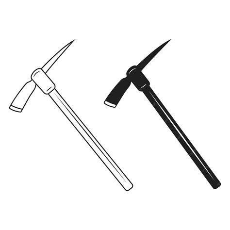 Premium Vector Axe Silhouette Vector Pick Axe Vector Axe Clipart Pick Axe Outline Garden Tool