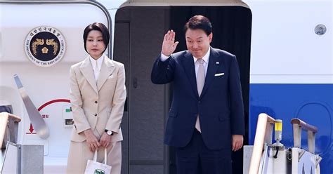 속보 윤 대통령 중앙 亞 첫 순방지 투르크메니스탄 도착