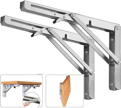 Folding Shelf Brackets 12 Inch Heavy Duty Stainless Steel