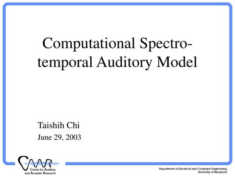 Ppt Computational Spectro Temporal Auditory Model Powerpoint Presentation Id3345442