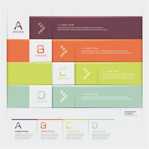 قالب طراحی مدرن بنرهای شماره گذاری شده برای وکتور گرافیک اینفوگرافیک یا طرح بندی وب سایت استفاده