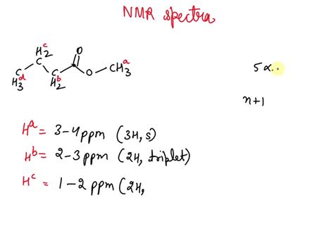 Solved Brief Outline To Identify Methyl Butanoate Drawing Of Methyl Butanoate Expected Signal