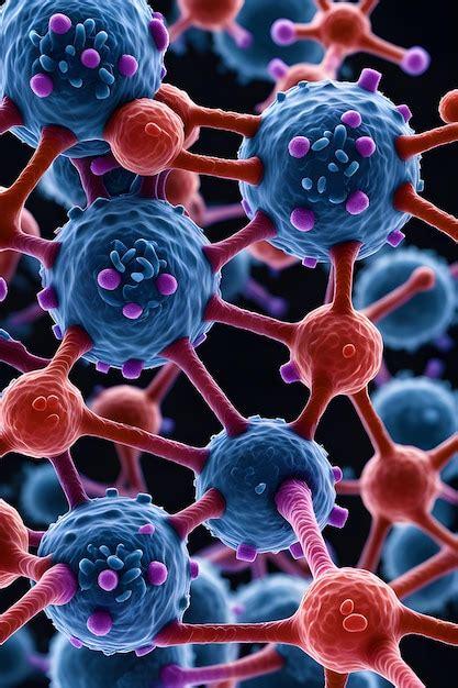 Premium Ai Image A Molecular Structure Of Cancer Illness Cells And