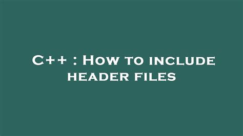 C How To Include Header Files Youtube