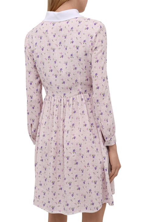 Женское светло розовое платье из вискозы Miu Miu — купить в интернет магазине ЦУМ арт Mf4435