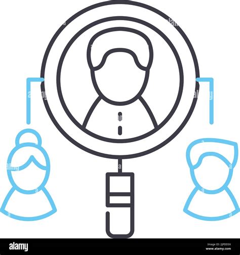 Recruitment Methods Line Icon Outline Symbol Vector Illustration Concept Sign Stock Vector