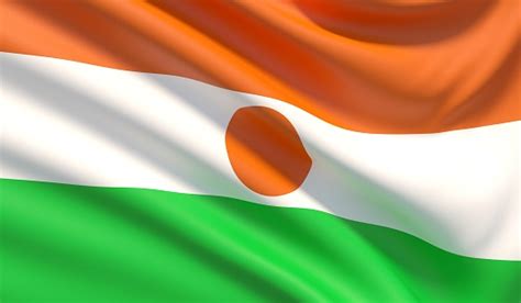 니제르의 국기입니다 매우 상세한 직물 질감을 흔들었다 3d 그림입니다 0명에 대한 스톡 사진 및 기타 이미지 0명 가득 찬