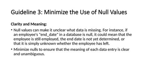Informal Design Guidelines For Relation Schemaspptx Databases Computer Software And