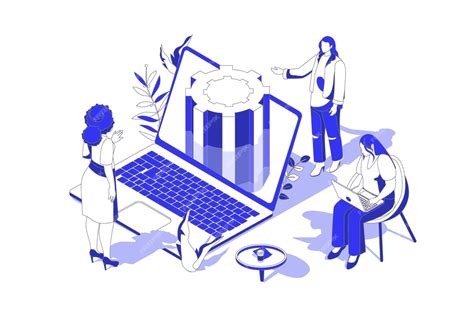 Premium Vector Developer Team 3d Isometric Concept In Isometry Graphic Design For Web People