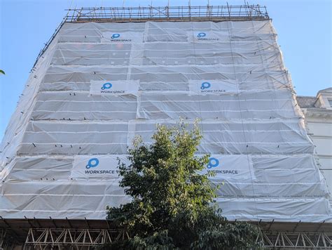 Rope Access Scaffolding Monoflex Banner Installation