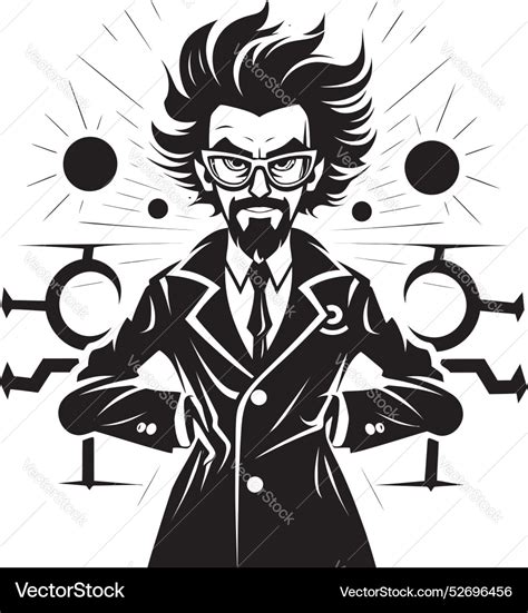 Discovery Domain Scientist Symbol Graphics Genius Vector Image