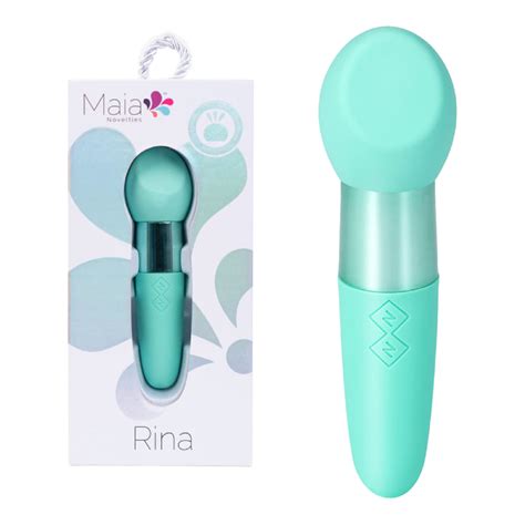 Maia Rina Magnetic Rechargeable Liguid Silicone Dual Vibrator Teal Empire Smoke Distributors