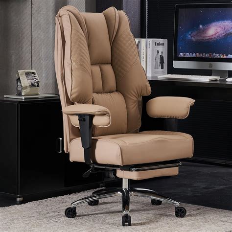 Excebet Big And Tall Office Chair 400lbs Wide Seat Leather