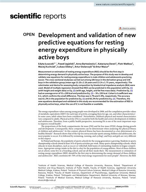 Pdf Development And Validation Of New Predictive Equations For
