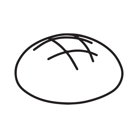 Vector Drawing In Doodle Style Bread Simple Line Drawing Of Bread