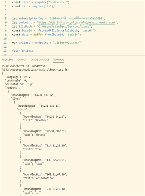 Javascript Get 415 Error While Calling Computer Vision Ocr Stack