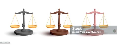 정의 저울 법률 평등 렌더링 그림 3d 세트 균형 측정 기호 고립 된 아이콘 현실적인 아이콘 디자인 3d 벡터 일러스트 레이 션 3차원 형태에 대한 스톡 벡터 아트 및 기타