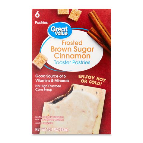 Great Value Frosted Brown Sugar Cinnamon Toaster Pastries 101 Oz 6