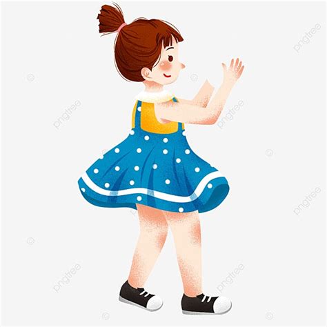 파란 치마 귀여운 소녀 일러스트 푸른색 치마 캐릭터 소녀 Png 일러스트 및 Psd 이미지 무료 다운로드 Pngtree