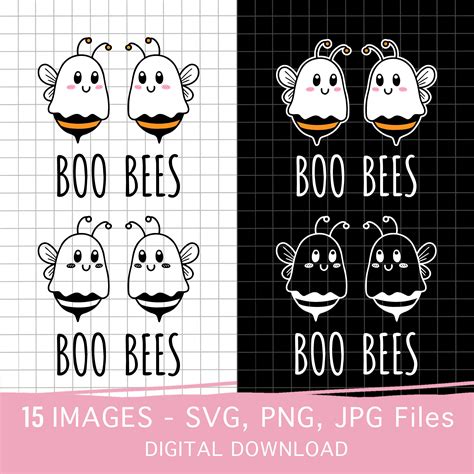 Boo Bees Svg Boo Bees Png Boo Bees Shirts Funny Halloween Spooky