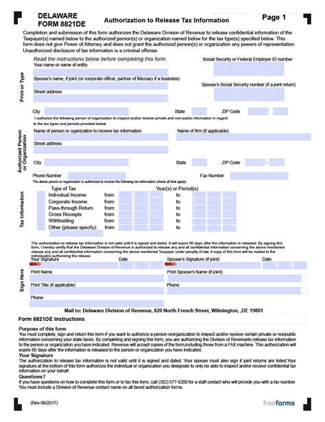 Free Delaware Tax Power Of Attorney Form 2848 Pdf