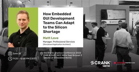 Crank Ametek On Linkedin Embeddedgui Ew22 Embeddedworld Gui Uiux Embeddedinterface
