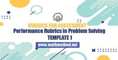 Performance Rubrics In Problem Solving 1 Free Download Math Method