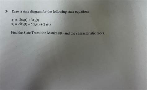 Solved Draw A State Diagram For The Following State Chegg Com