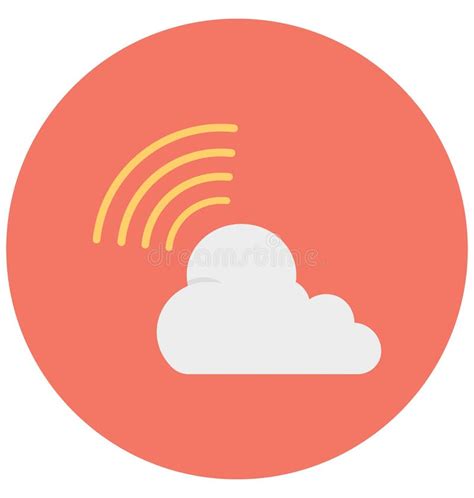 Signals Sky Cloud Isolated Vector Icon That Can Be Easily Modified Or