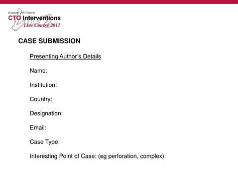 PPT CASE SUBMISSION PowerPoint Presentation Free Download ID 6406229