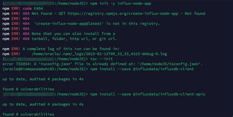 Installing Influxdb Nodejs Fails Welcome And Getting Started