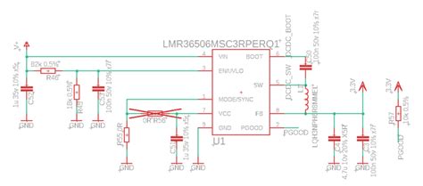 LMR36506 Q1 Fixed Voltage Frequency Model Oscillates Too Fast And Deivers Too Low VOUT