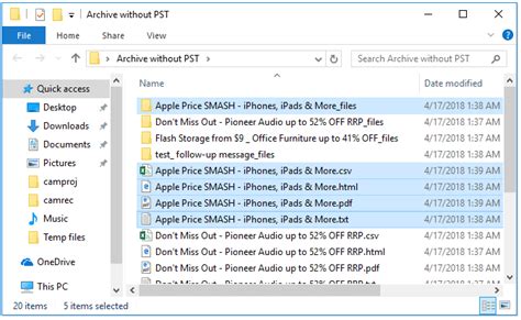 How To Archive Without Pst File In Outlook