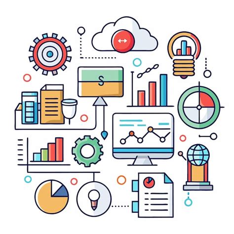Colorful Infographic Illustrating Data Analysis Strategy Planning And