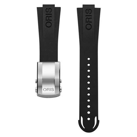 Oris 24mm Black Rubber Strap For Aquis Ref 7763 7755 Folding Clasp