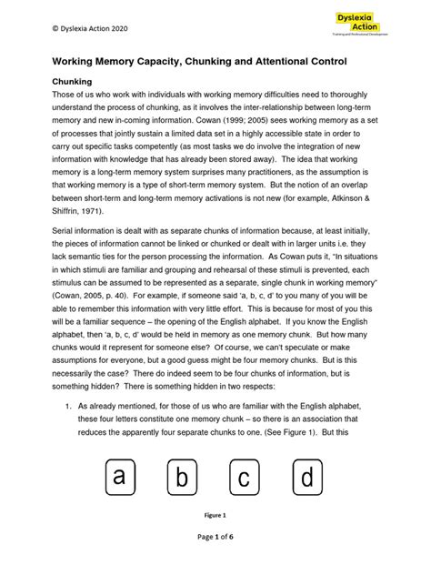 working memory chunking attention pdf memory working memory