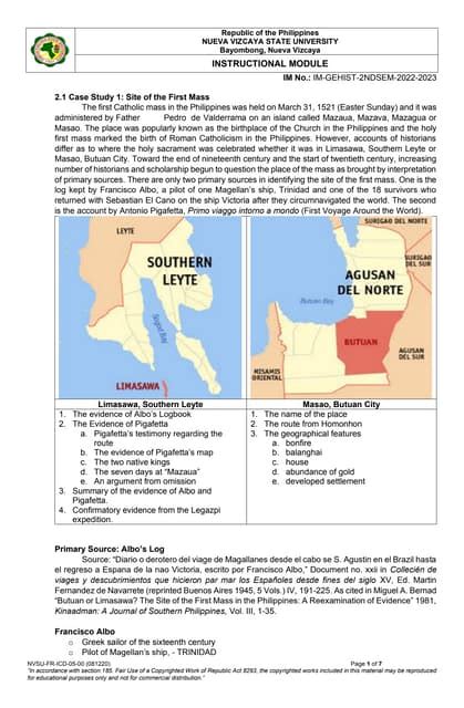 Where Did The First Mass In The Philippines Happened Pptx