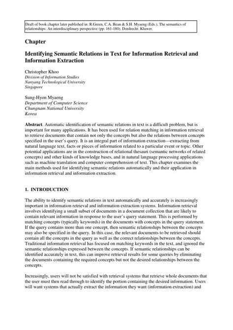 Pdf Identifying Semantic Relations In Text For Information Retrieval And Information Extraction