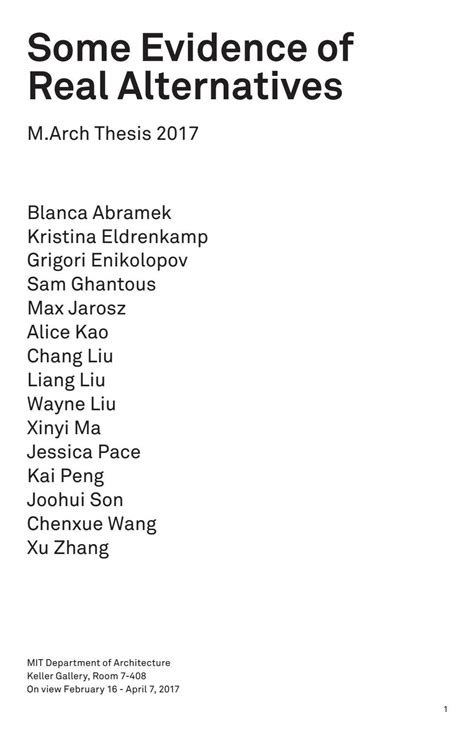 2017 M Arch Thesis By MIT Architecture Issuu