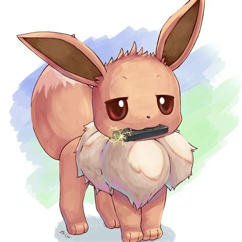 135426 Safe Artistplattyneko Eevee Eeveelution Fictional Species Mammal Feral