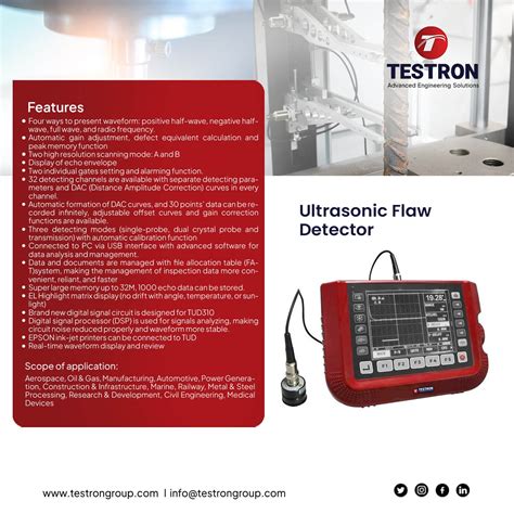 TT DF Digital Ultrasonic Flaw Detector TESTRON