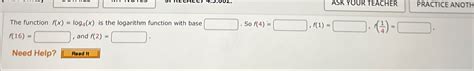 solved the function f x log4 x ﻿is the logarithm function