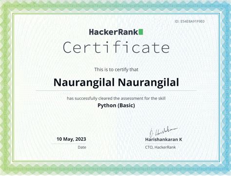 Naurangi Lal On Linkedin I Completed A Certificate In Pythonbasic Coding