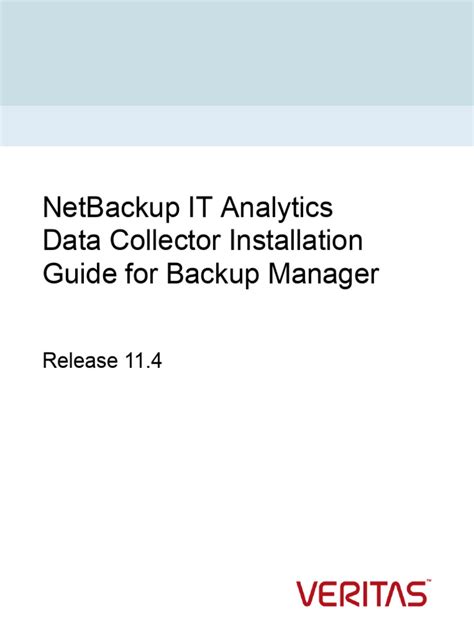 Netbackup It Analytics Dc Installation Guide For Backup Manager V114