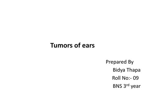 Tumors Of Ears Pptx Ear Nose And Throat Conditions Diseases And