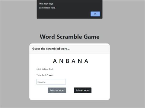 Word Scramble Game Using Html Css And Javascript With Source Code