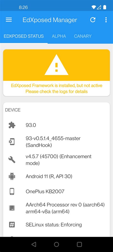 Bug Edxposed Framework Is Installed But Not Active · Issue 756