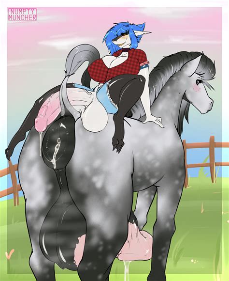 Rule 34 After Sex Anthro Anthro On Feral Anus Balls Big Balls Big Breasts Big Penis Blue Hair